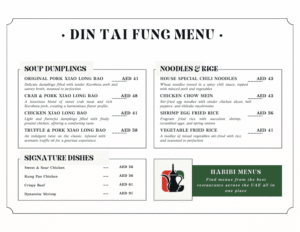 Din Tai Fung UAE Menu 2025: Dumplings, Soups & Full Price List with ...