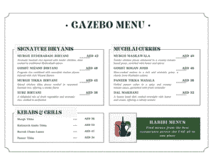 Gazebo UAE Menu 2025: Full Price List of Indian & Mughlai Favorites