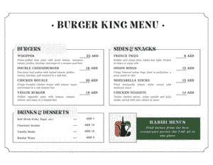 Updated Burger King UAE Menu 2025: Full Price List & Top Picks